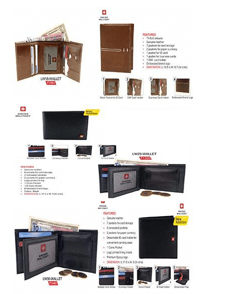 Swiss Military Range MRP Rs.1000 to Rs.1500